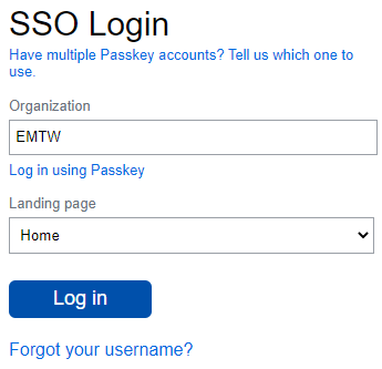 Using Single Sign-On with Passkey