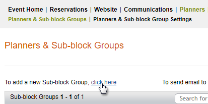 Managing Sub-Block Groups in Passkey Events