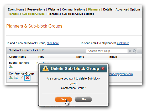 Managing Sub-Block Groups in Passkey Events