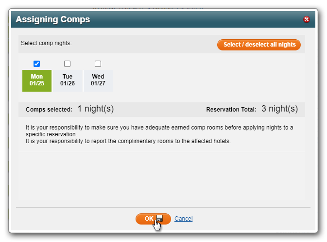 Enabling Earned Comp Rooms and Assigning to Reservations