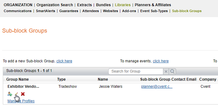 Managing Sub-Block Groups in Passkey Libraries