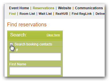 Using the Group Booking Call Center Form