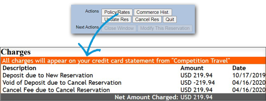 Managing Reservation Transactions in the Call Center Form