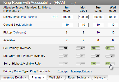 Selling Rooms at the Highest Available Rate