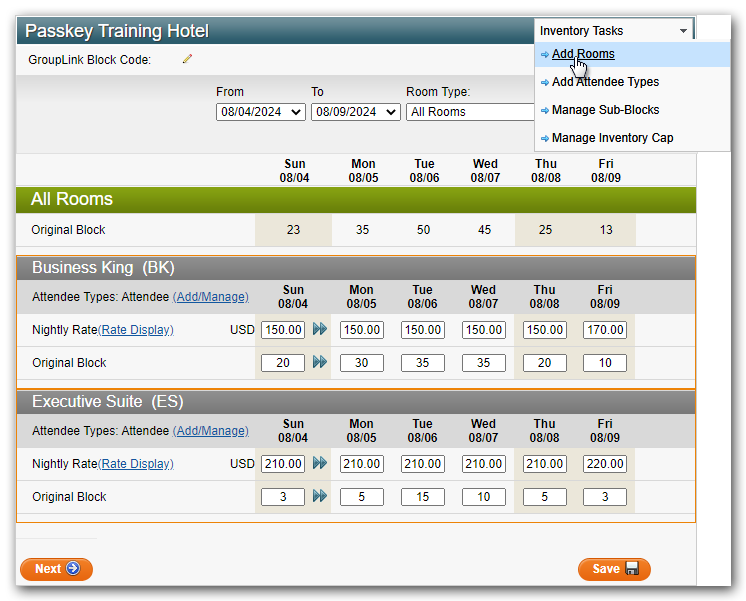 Using a Bundle to Create a Passkey Event