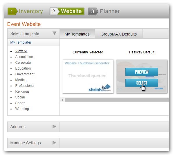 Using a Bundle to Create a Passkey Event