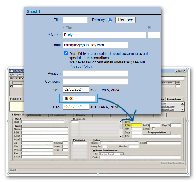 Data Transfer Rules for the Hyatt Reserve Integration