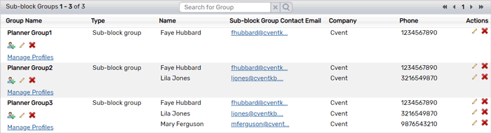 Managing Sub-Block Groups in Passkey Libraries