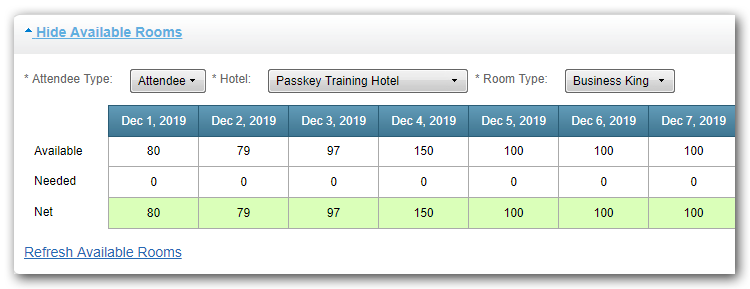 Using the Multi-Room Booking Tool