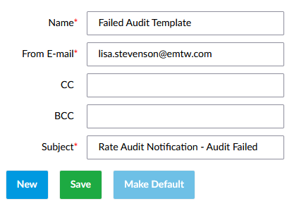 Creating Rate Audit Notifications