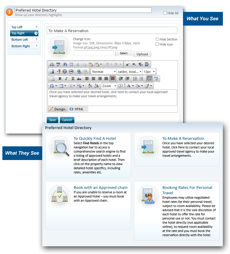 Managing the Hotel Directory