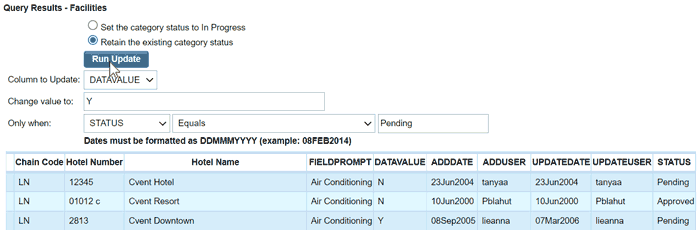 Bulk Updating a Field Value in a Transient Profile Category