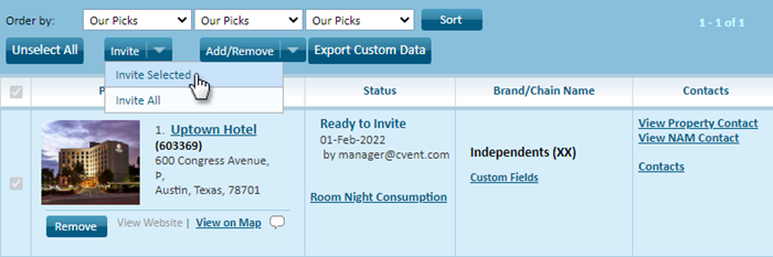 Sending a Travel RFP Invitation