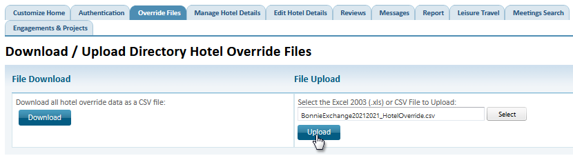 Managing the Hotel Directory
