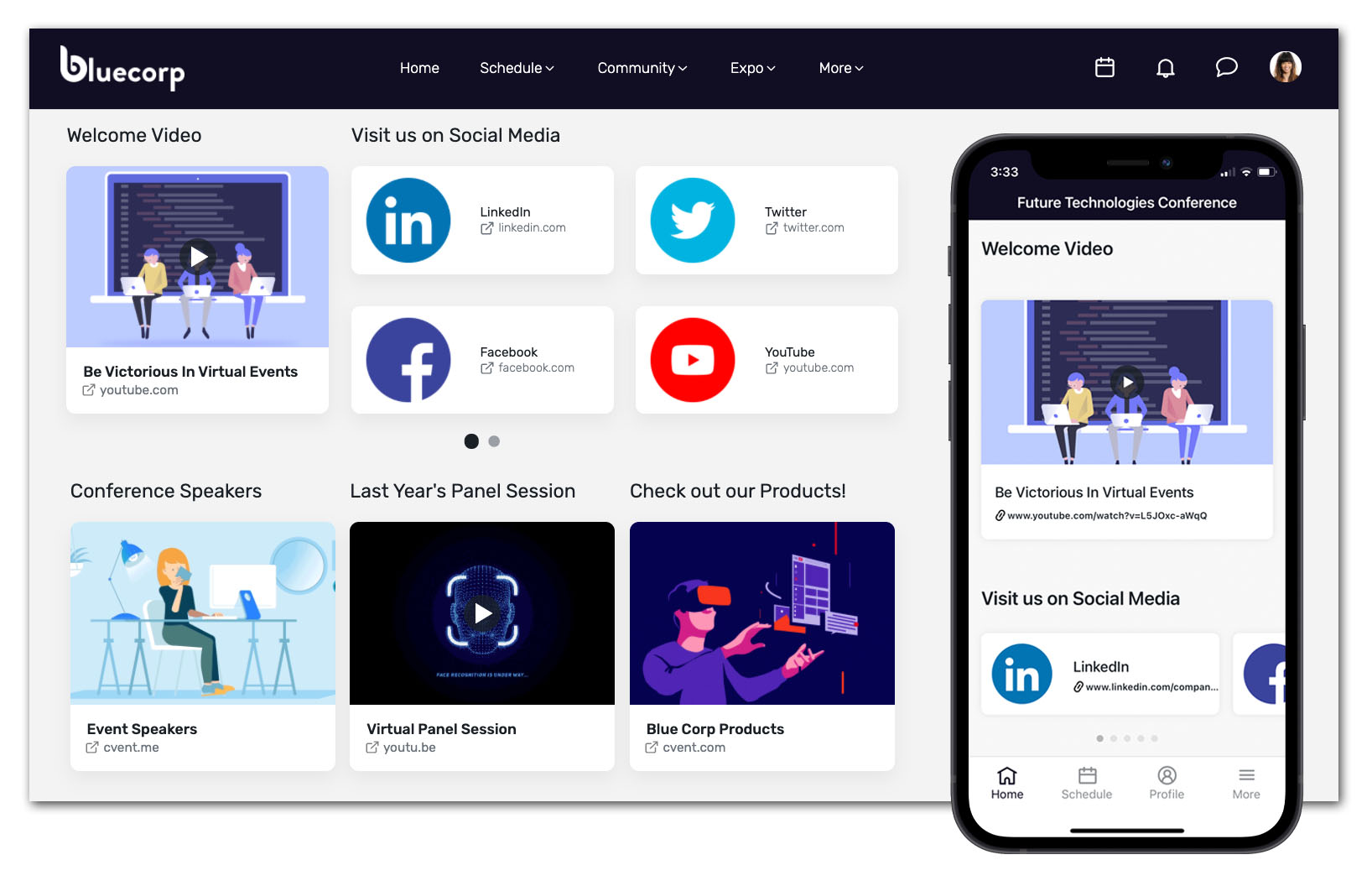 Adding Web or Video Links to Your Attendee Hub Website and App