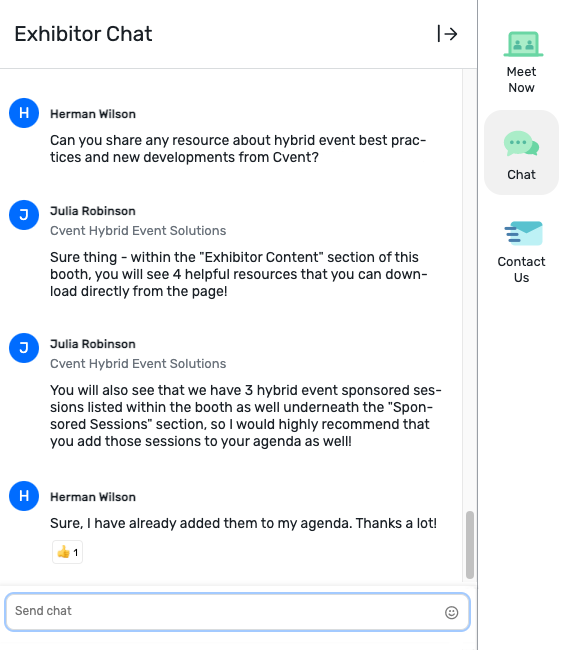 Visiting a Virtual Exhibitor Booth on the Attendee Hub Website