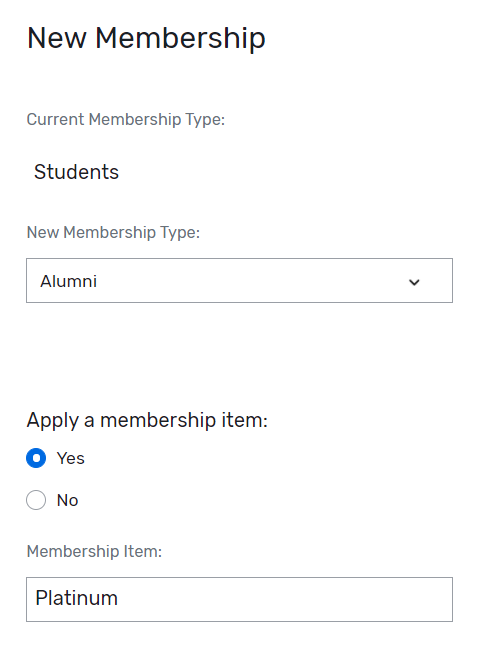 Managing Membership Details