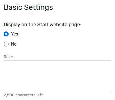 Setting Up the Staff List