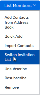 Changing an Invitee's Invitation List