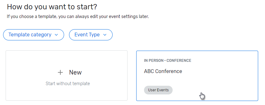 Using Event Templates