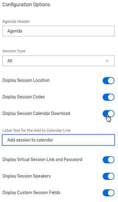 Inserting an Add to Calendar Link in Your Event