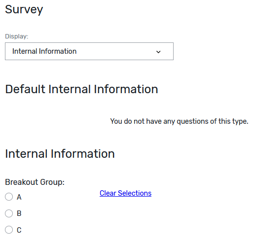 Creating Internal Information Questions