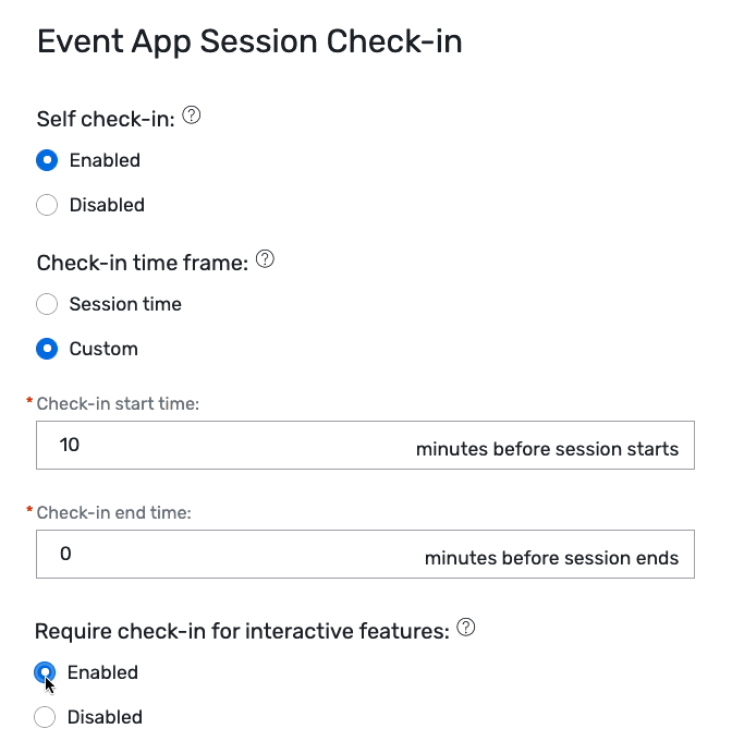 Configuring Session Check-In for Your Event App