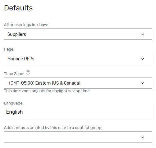 Managing RFP Users in the New Sourcing Experience
