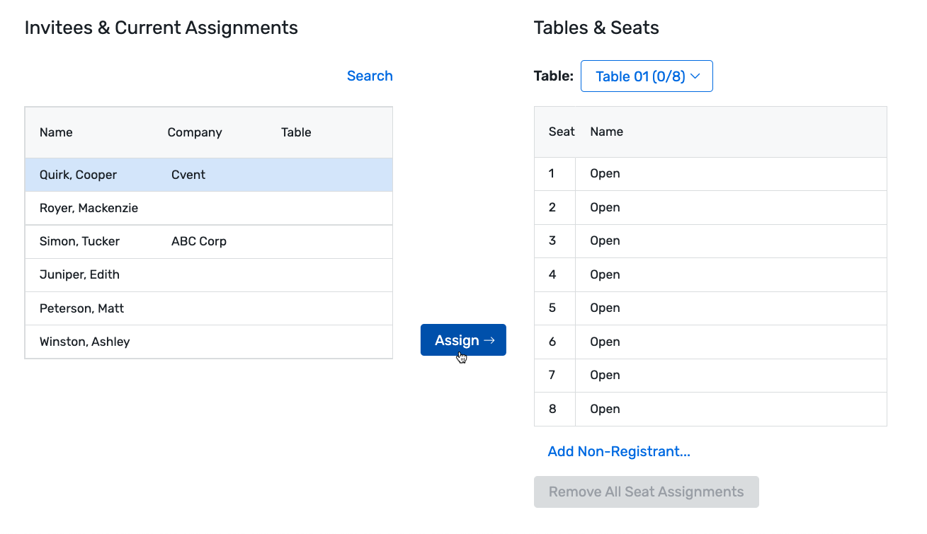 Managing Tables