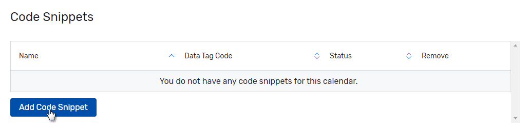Adding Code Snippets to Your Event Calendar