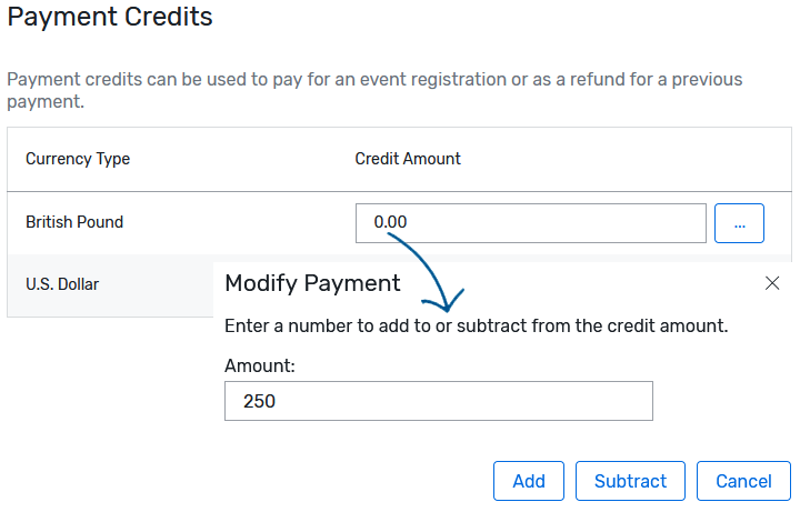 Using Payment Credits