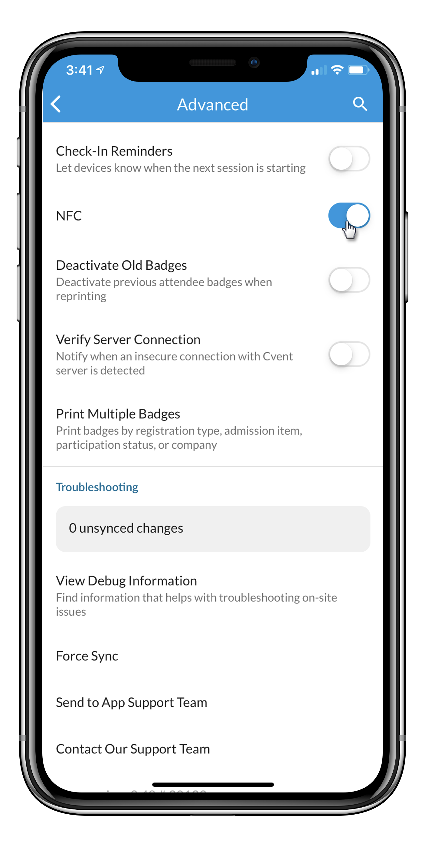 Using NFC Badges with OnArrival