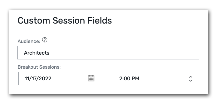 Using Custom Session Fields