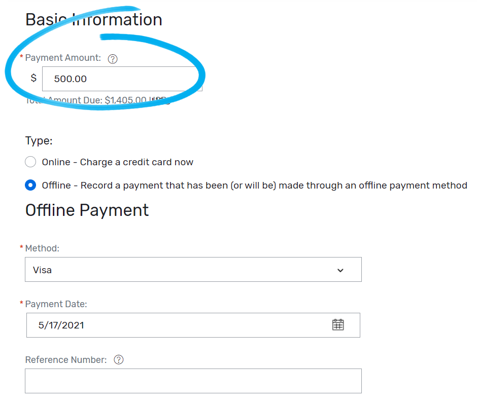 Applying Partial Payments