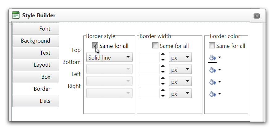 Adding Table Borders