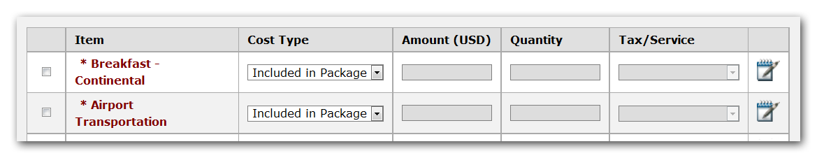 Offering Meeting Packages
