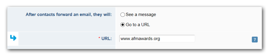 Adding a Forwarding Page
