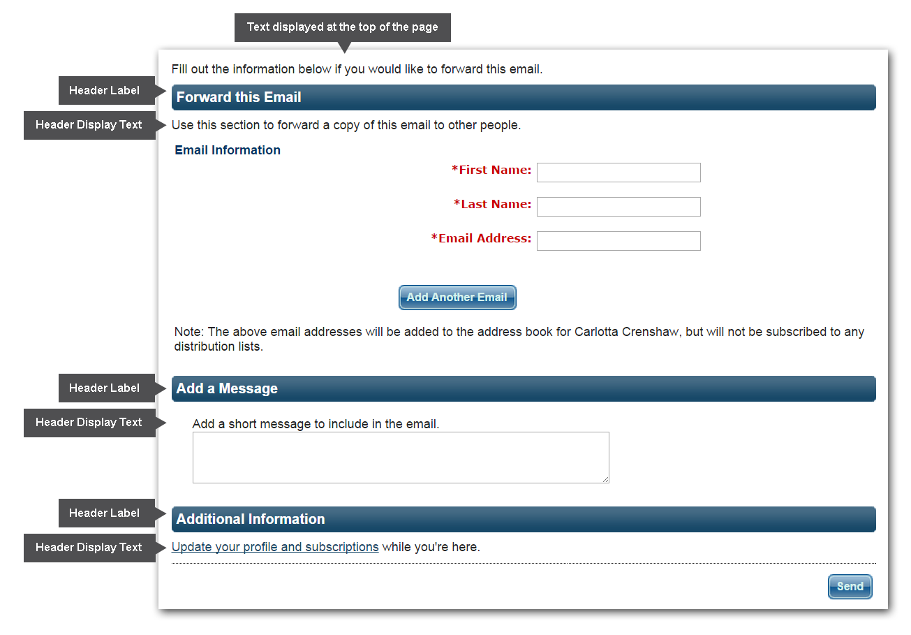 Adding a Forwarding Page