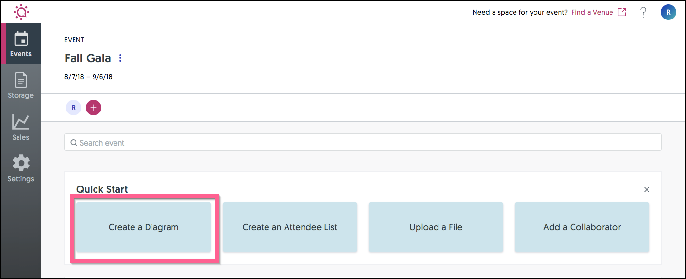 Creating a New Event in Event Diagramming
