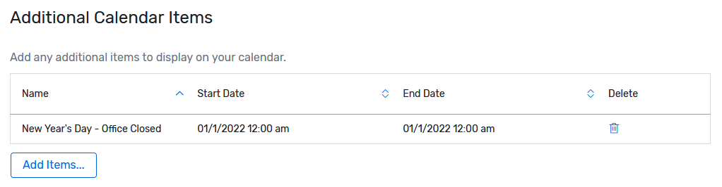 Adding Event Calendars
