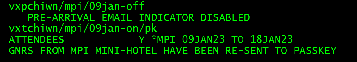 Data Transfer Rules for the Passkey MARSHA Integration