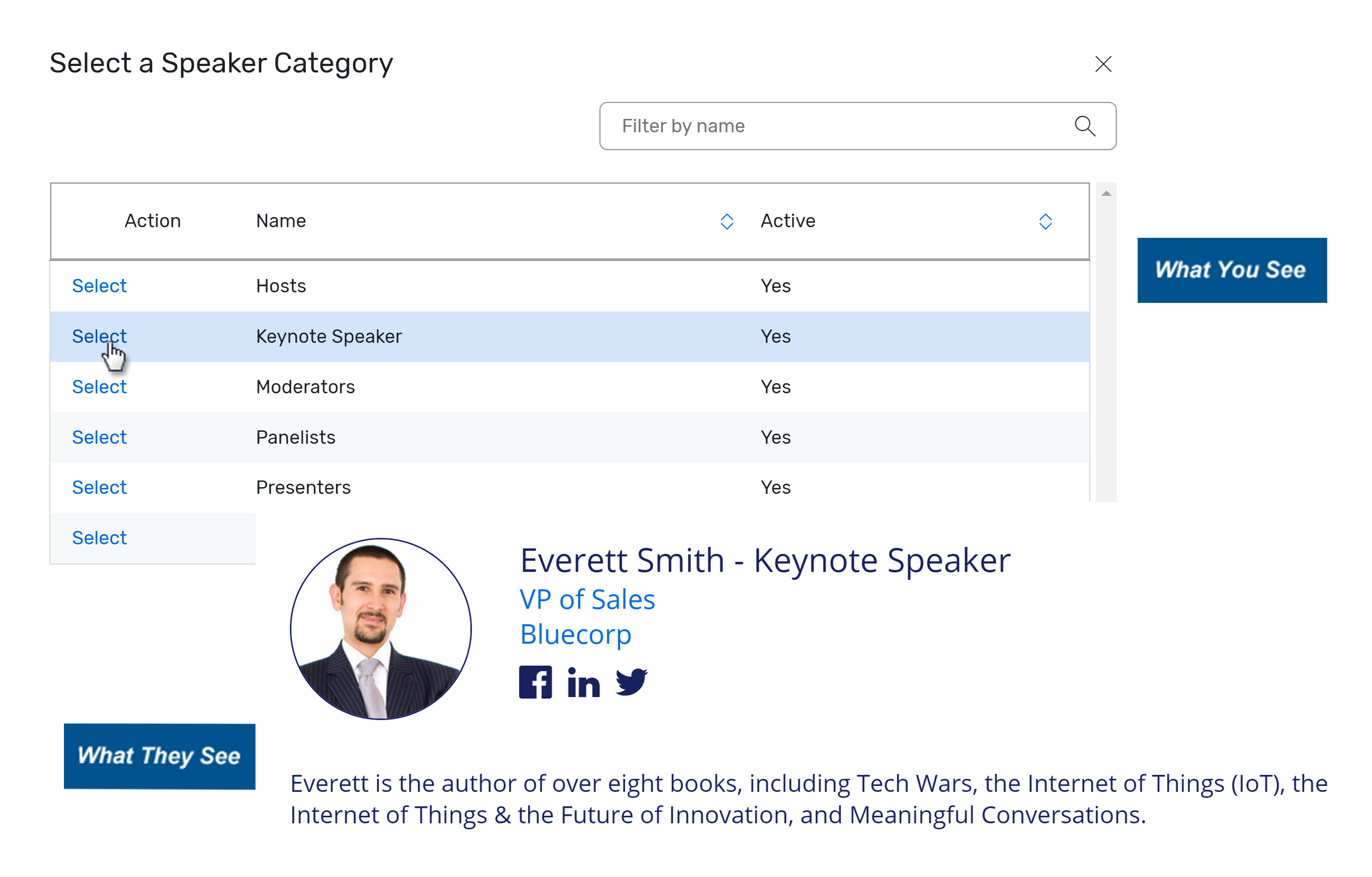 Adding Speakers to Your Event