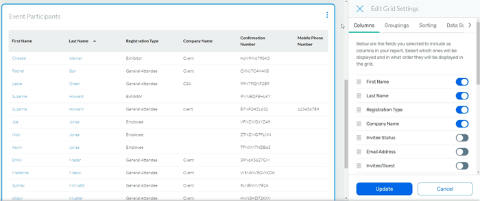Customizing Your Report Widgets