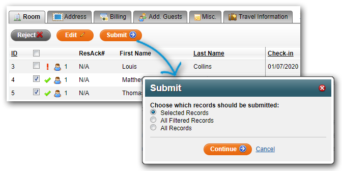 Processing Passkey Room Lists