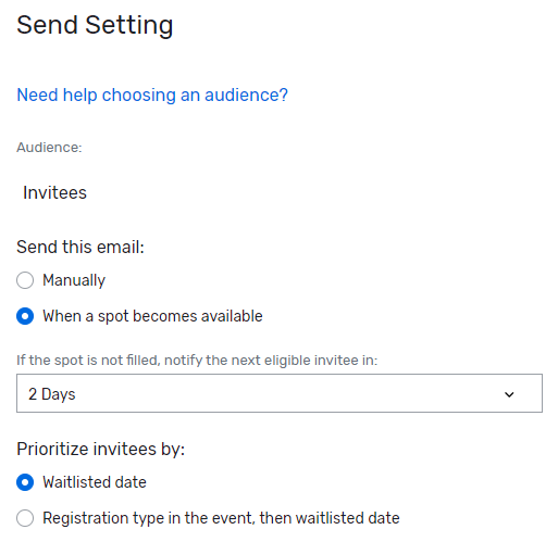Managing Session Waitlists