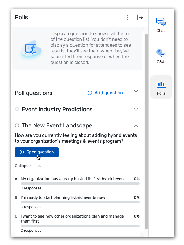 Moderating Live Polls on the Attendee Hub Website and App