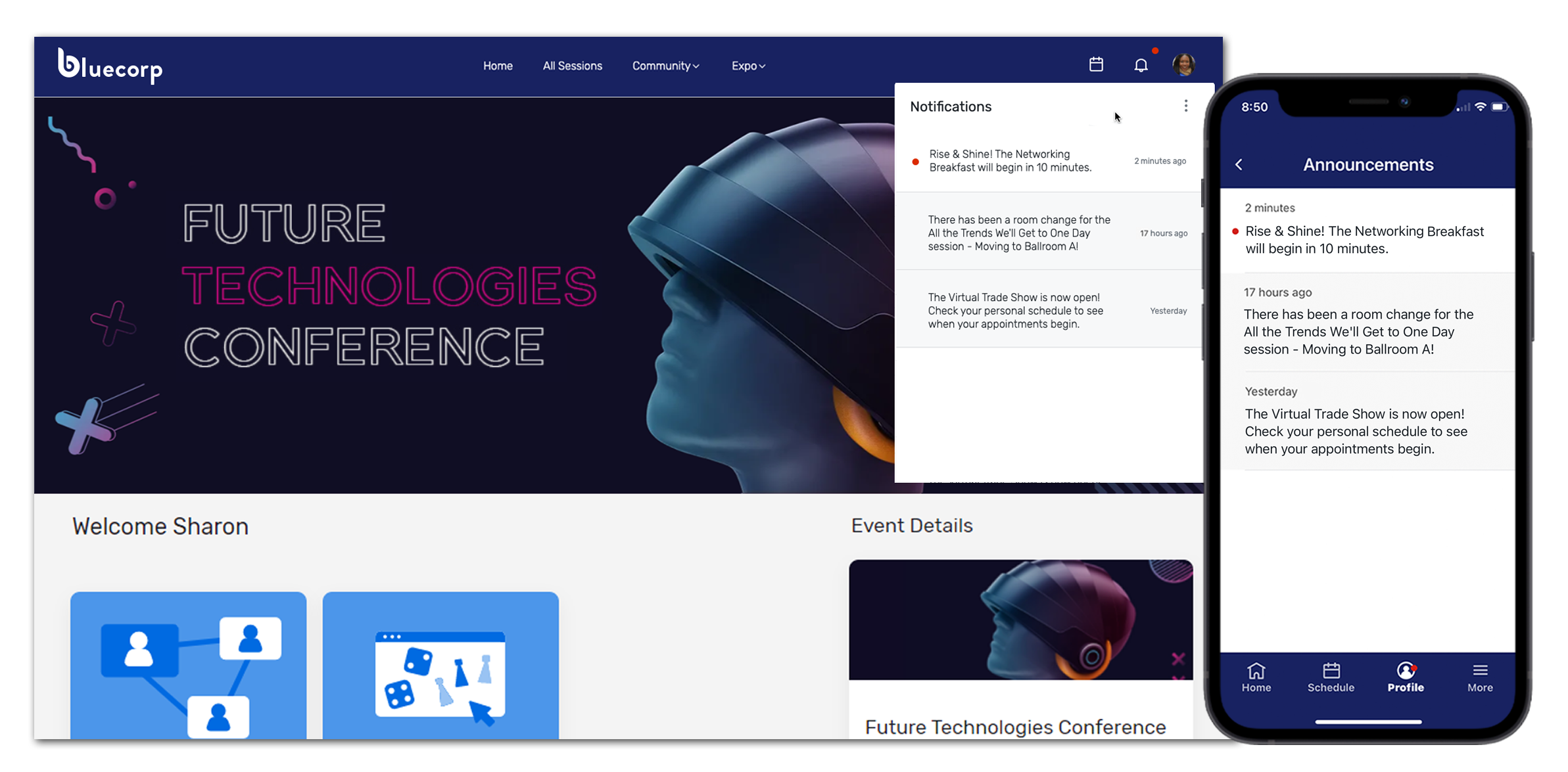 Managing Notifications for Attendee Hub