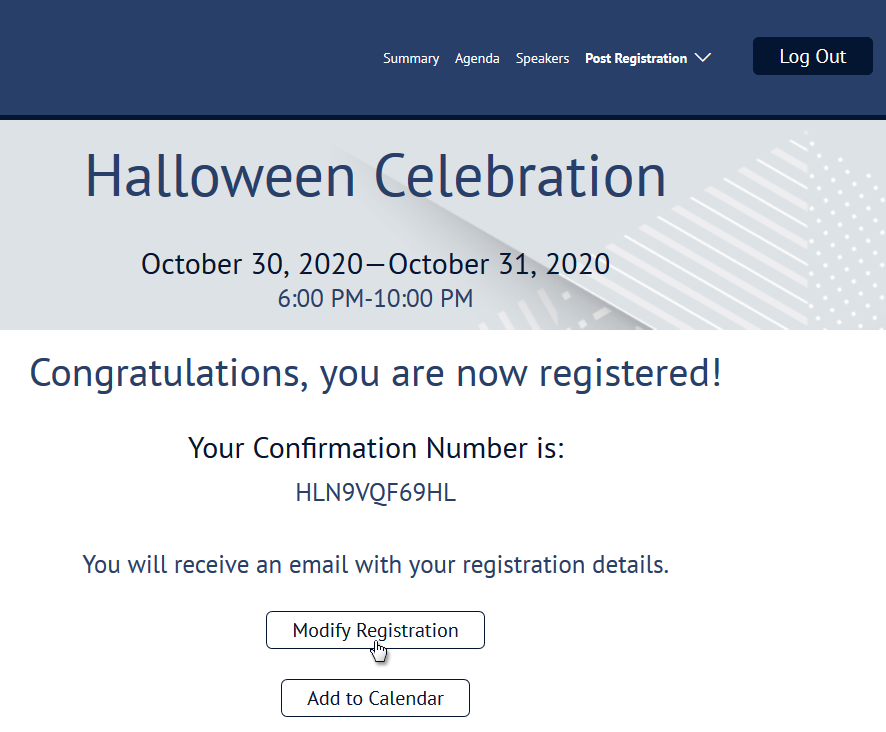 Modifying Registrations