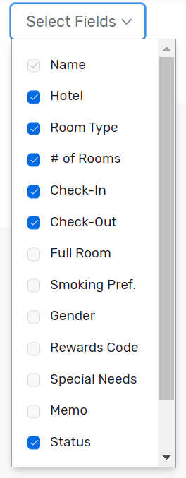 Modifying Hotel Requests in Your Event