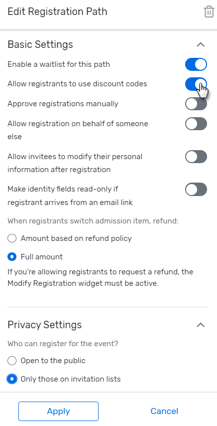 Creating Discount Codes
